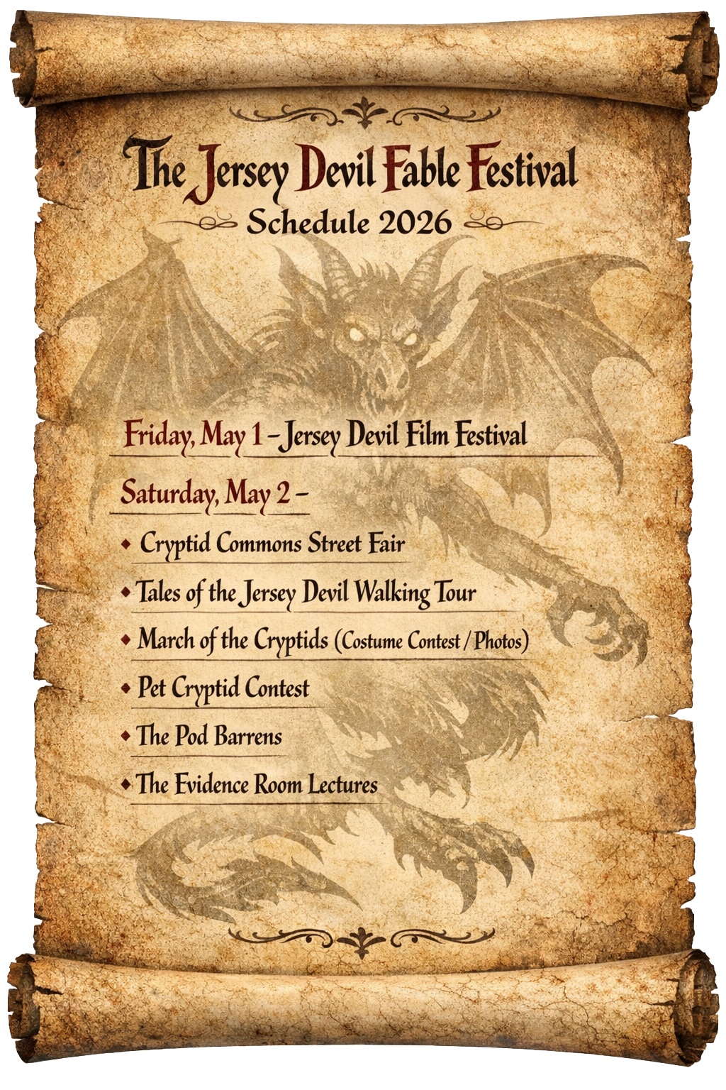 Jersey Devil Fable Festival - Paranormal Books & Curiosities of Asbury ...